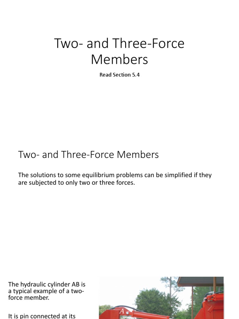 Two-And Three-Force Members: Read Section 5.4 | PDF | Force ...