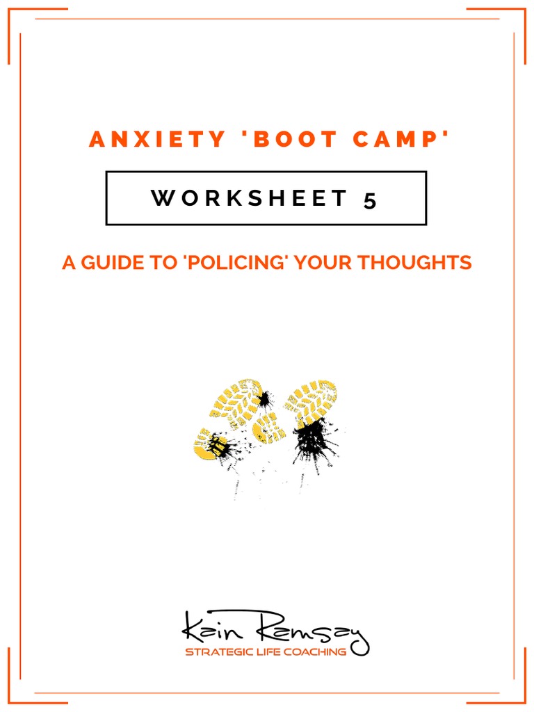 Anxiety 'Boot Camp': Worksheet 5 | PDF