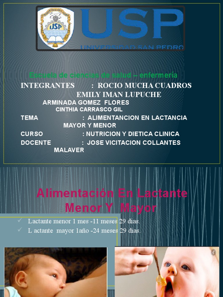 Alimentación en Lactante Mayor y Menor | PDF | Amamantamiento | La ...