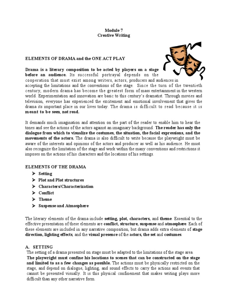 Creative Writing Module 7 | PDF | Play (Theatre)