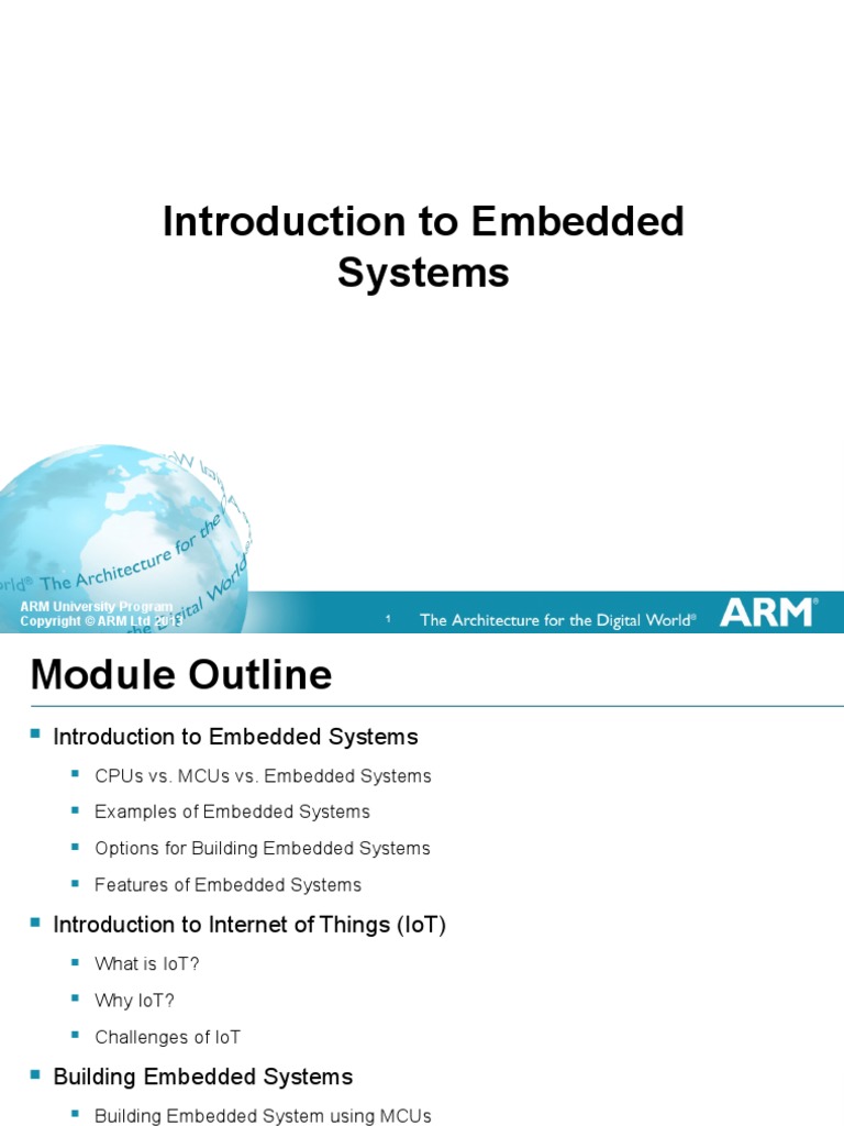 Introduction To Embedded Systems: ARM University Program | PDF | Embedded System | Microcontroller