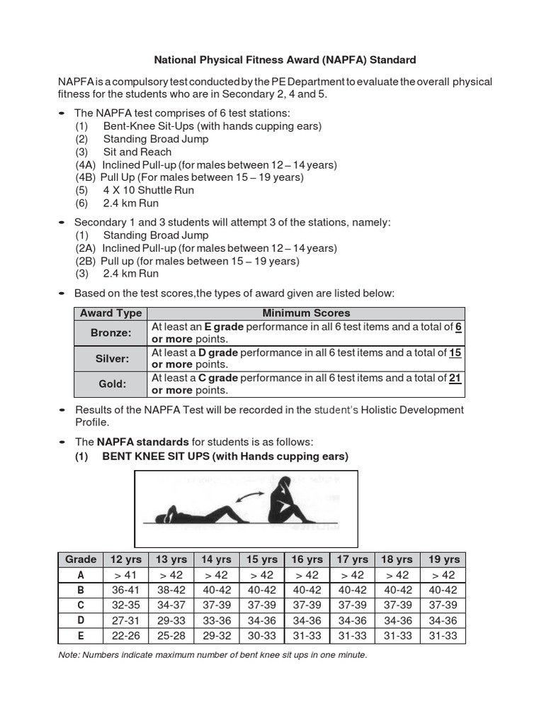 NAPFA Standard Award | PDF | Body Mass Index | Obesity