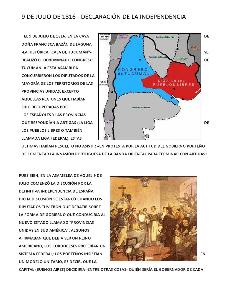 9 de Julio de 1816 | PDF | Buenos Aires | América del Sur