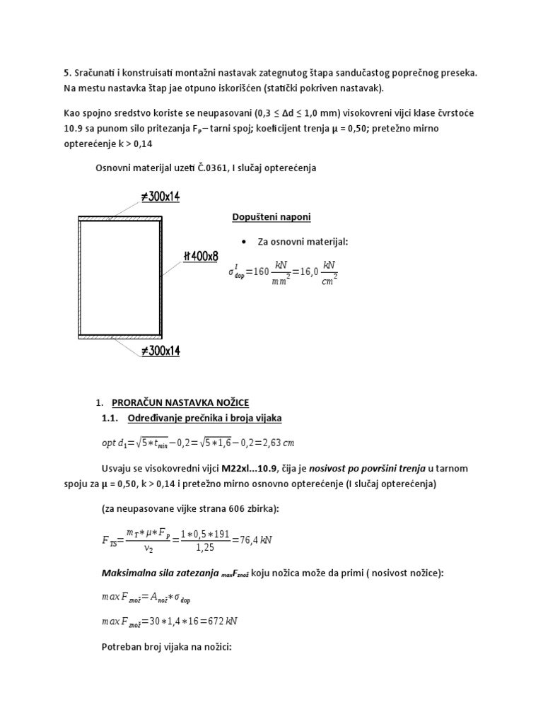 Zadatak 5 Celicne Konstrukcije | PDF