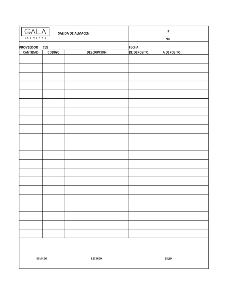 Formatos Salida De Almacén – Formato de salida de almacén en word – PWMV