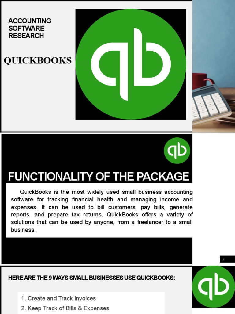 Quickbooks: Accounting Software Research | PDF | Quick Books | Computing