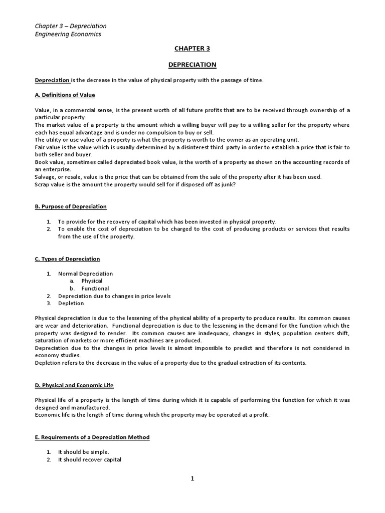 CHAPTER 3 - Handouts For Students | PDF | Value (Economics) | Depreciation