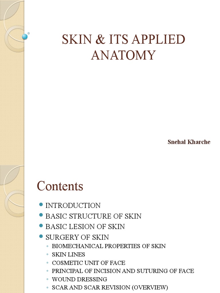 Skin and Its Applied Anatomy | PDF | Epidermis | Skin