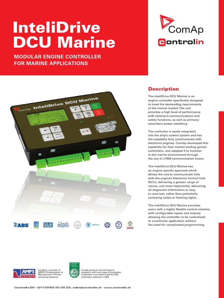 Intelidrive Dcu Marine: Modular Engine Controller For Marine Applications | PDF | Programmable ...