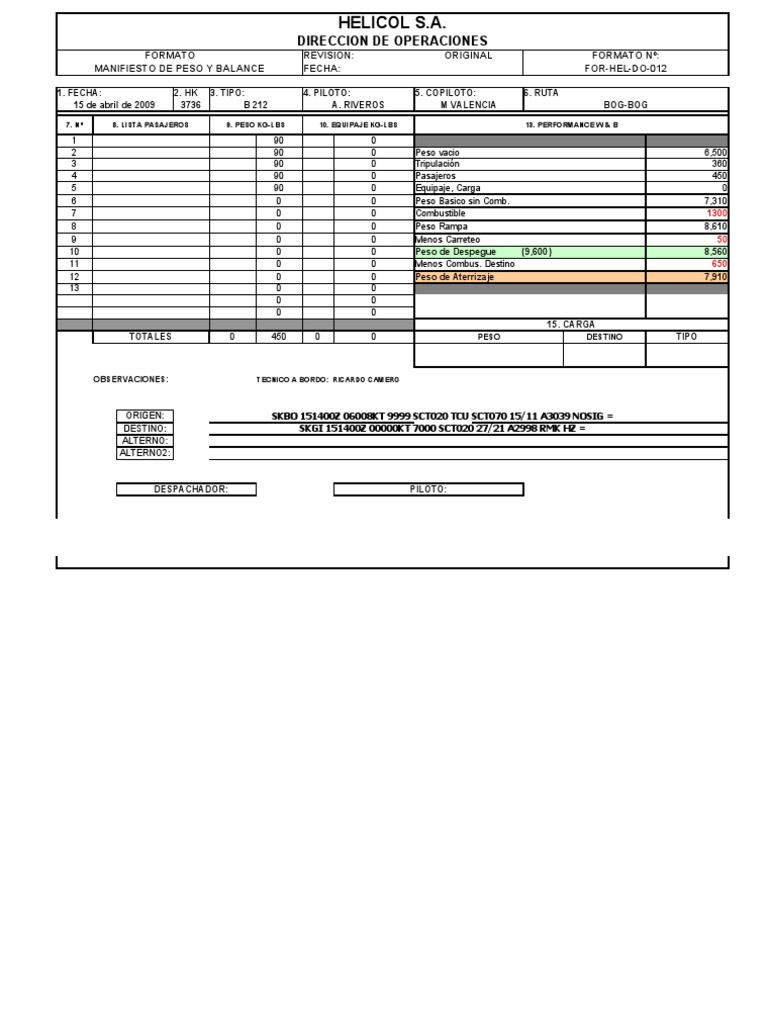 Peso y Balance C90 | PDF | Aviación | Ingeniería Aeroespacial