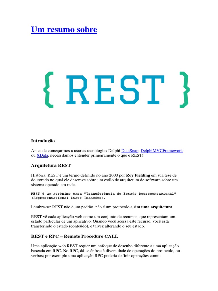 Uma introdução completa aos princípios fundamentais da arquitetura REST ...