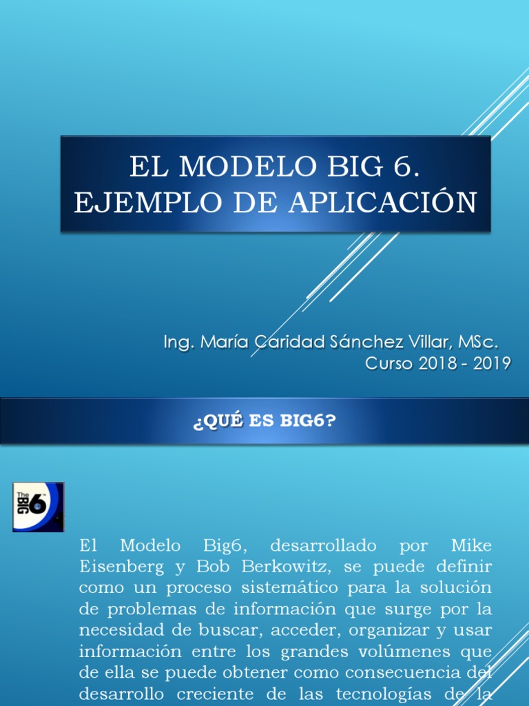 Modelo BIG6 Ejemplo de Aplicaión | PDF | Educación a distancia | Moodle