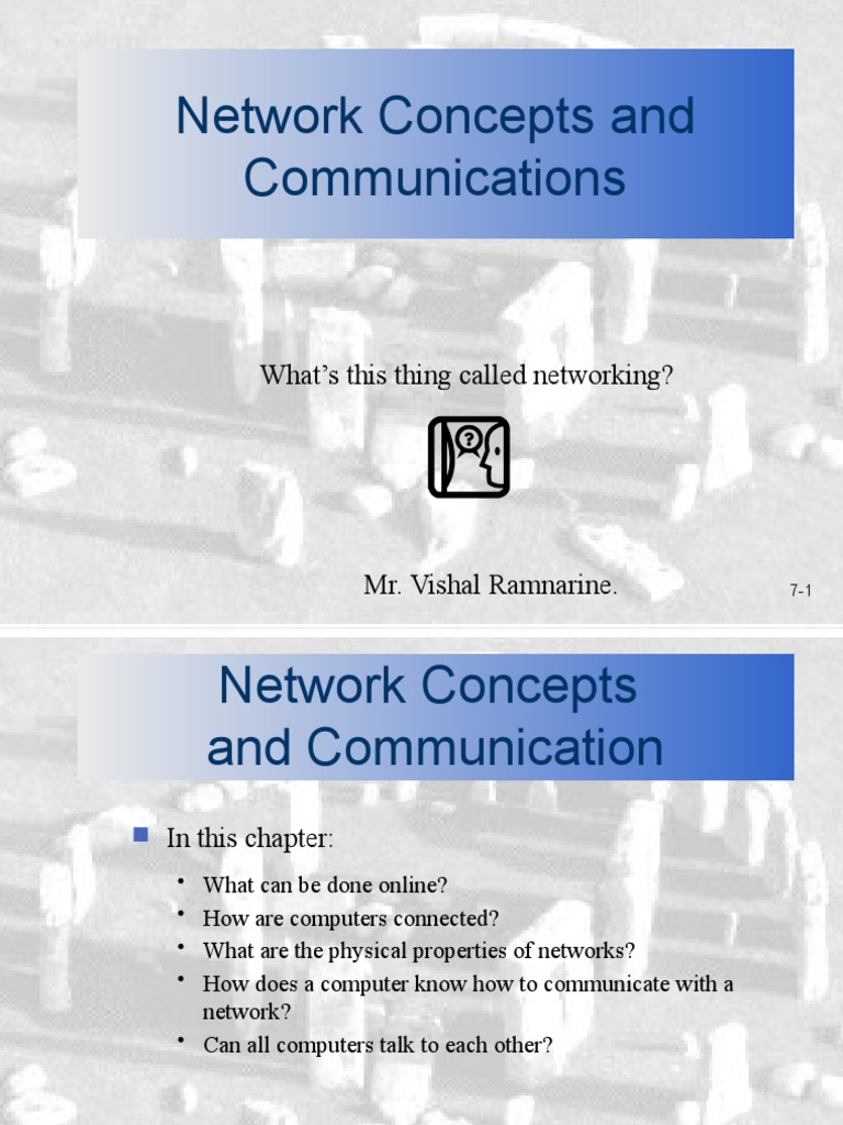Network Concepts and Communications: What's This Thing Called Networking? | PDF | Computer ...
