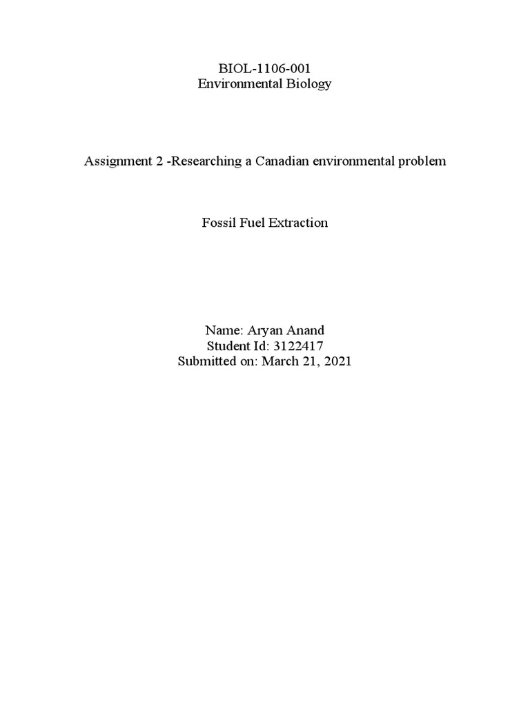BIOL-1106 Assignment | PDF | Fossil Fuels | Greenhouse Gas BIOL-1106 Assignment | PDF | Fossil Fuels | Greenhouse Gas