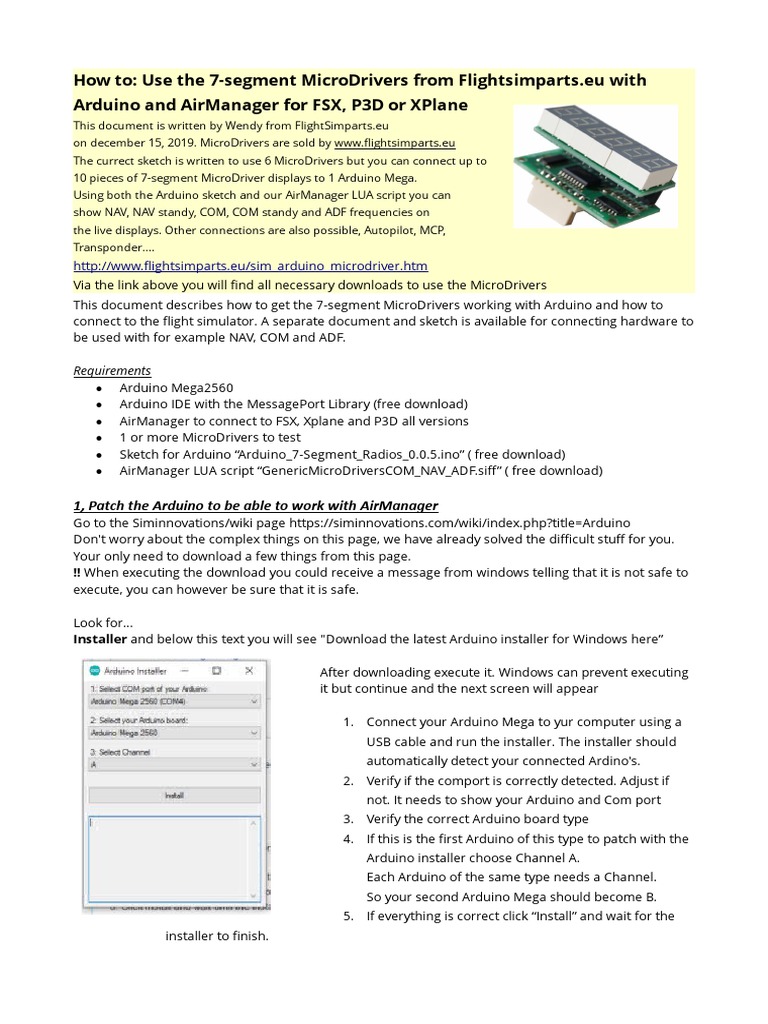 How To: Use The 7-Segment Microdrivers From Flightsimparts - Eu With Arduino and Airmanager For ...