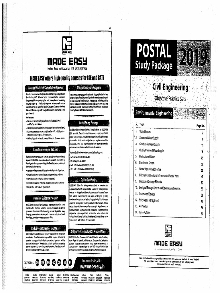 Environmental Engineering Made-Easy Objective | PDF