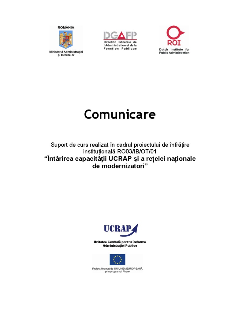 Brosura Comunicare | PDF