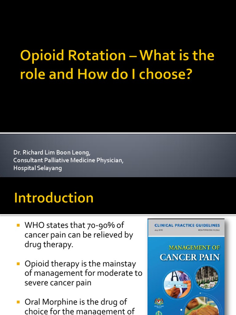Opioid Rotation - What Is The Role (Clean) | PDF | Oxycodone | Morphine
