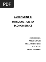 1 Introduction To Econometrics | PDF | Econometrics | Economic Model