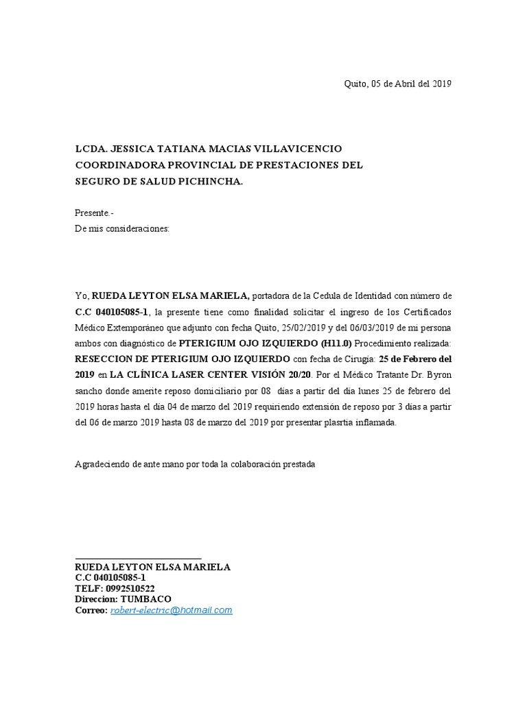 Reposo Medico Extemporaneo | PDF