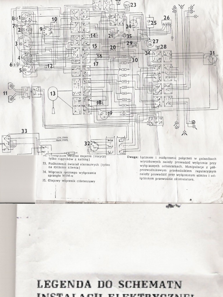 ZETOR 5211-7745 - Schemat Instalacji Elektrycznej (PL) | PDF