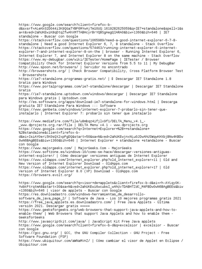 Onetapa 25 Abril 2021 | PDF | Internet Explorer | Java (Programming Language)