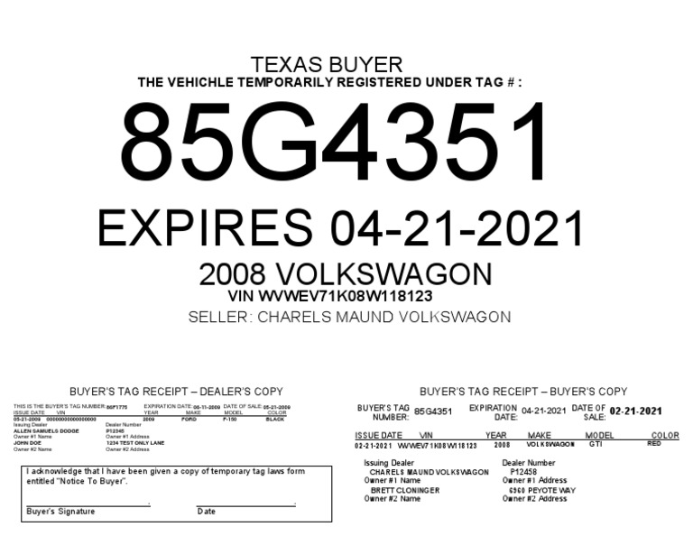 Temporary Tag Generator - 3 | PDF | Automotive Technologies | Transport ...
