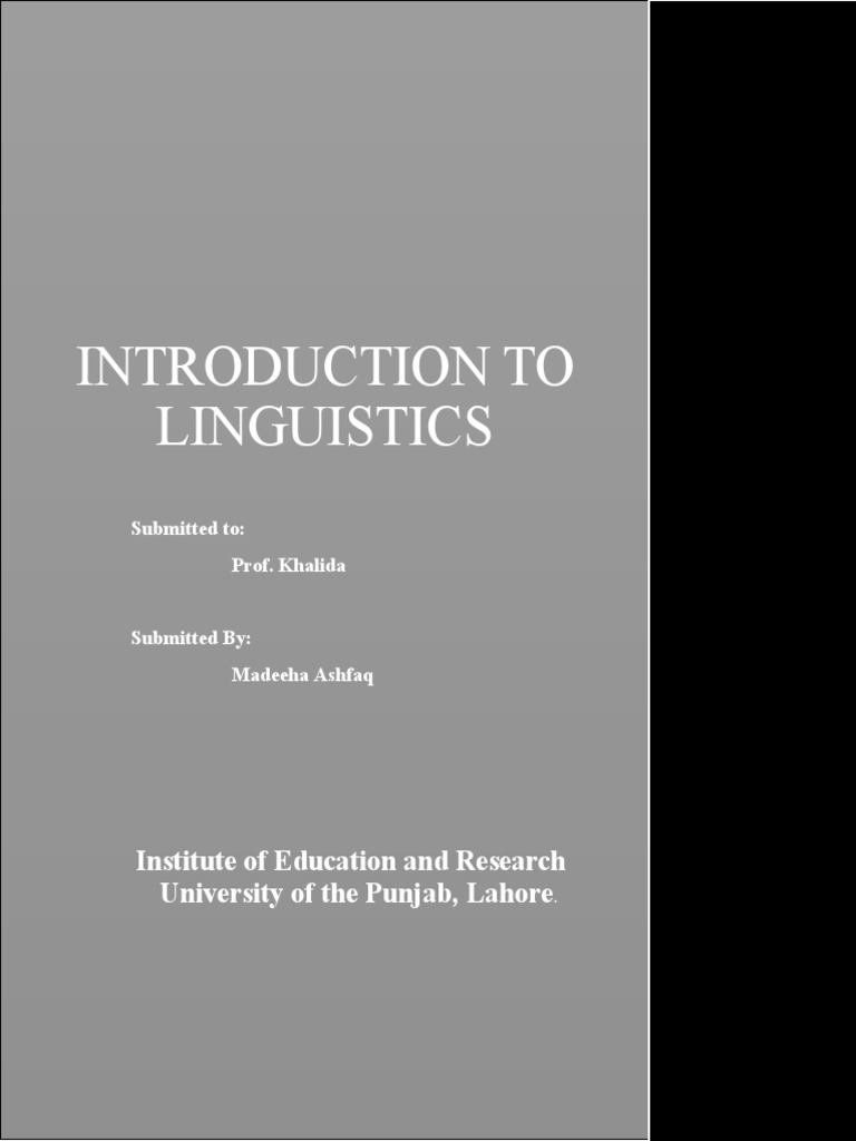 Complete Guide To Linguistics | PDF | Phonetics | Phrase