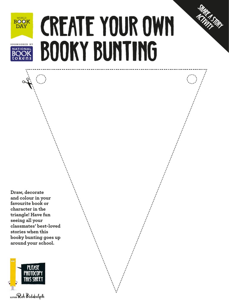 Create Your Own Booky Bunting: Please Photocopy This Sheet | PDF
