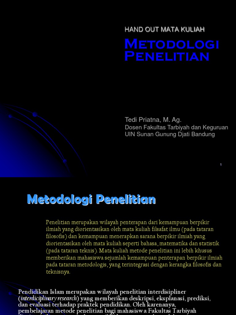 Metodologi Penelitian | PDF