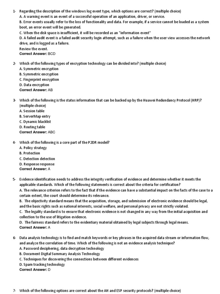 HCIA Security H12-711 | PDF | Virtual Private Network | Computer Network