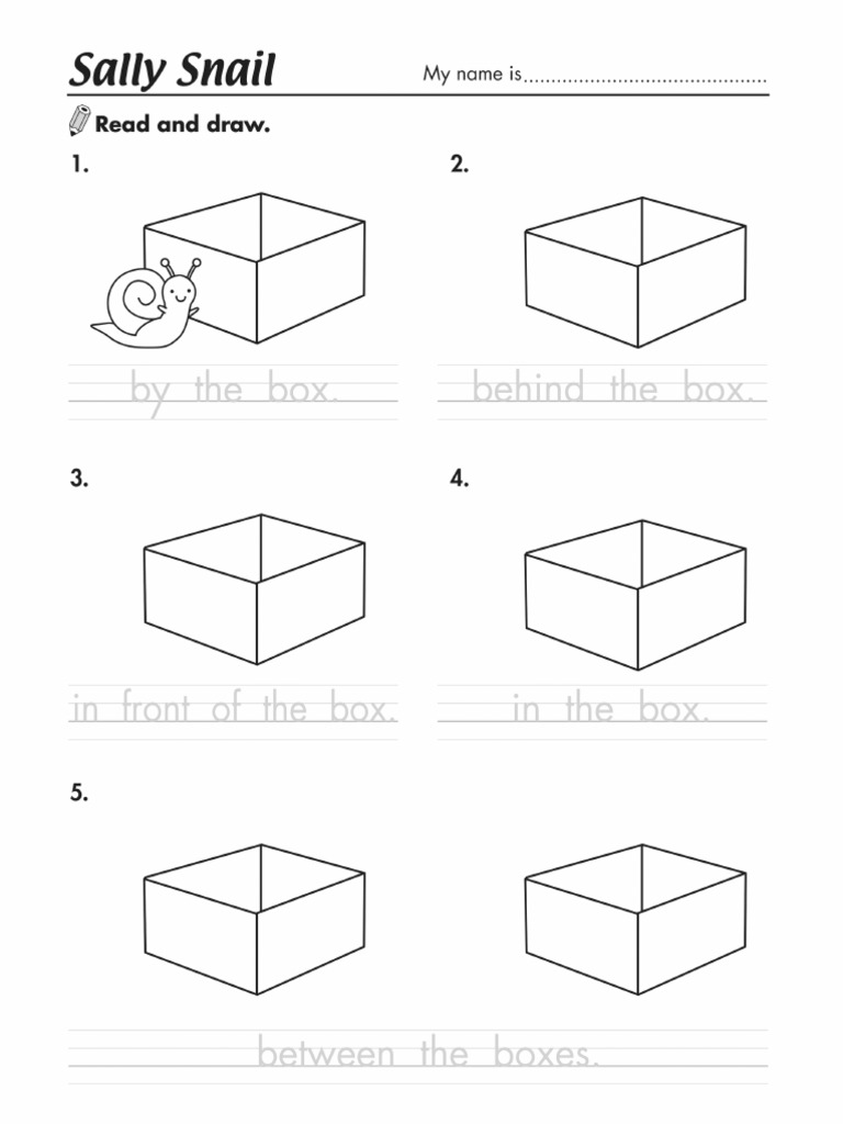 Sally Snail Prepositions Worksheet | PDF