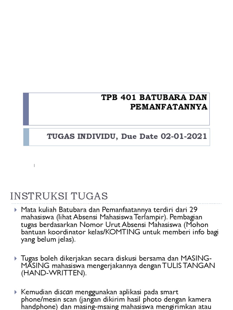 Tugas Analisis dan Pemanfaatan Batubara | PDF