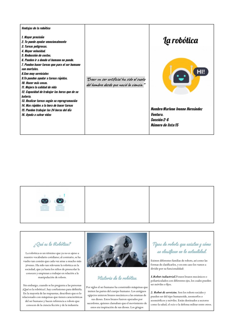 Tríptico | PDF | Robot | Robótica