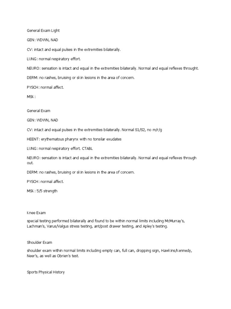 EMR Documentation Templates | PDF | Knee | Injection (Medicine)