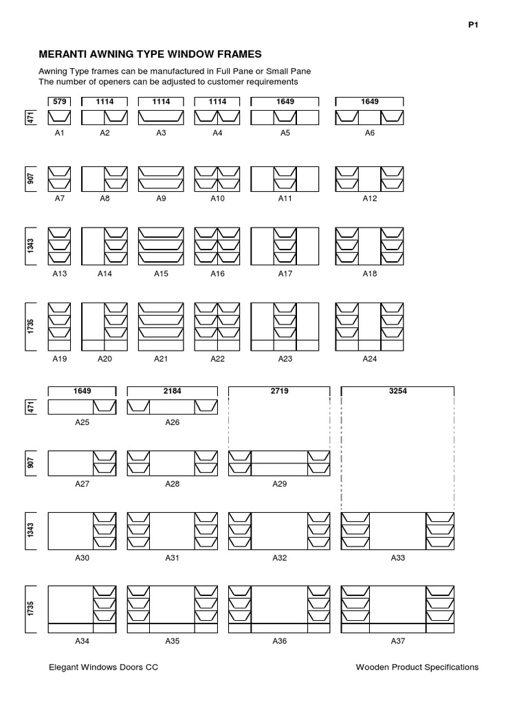 Window Sizes HOut | PDF | Door | Building Technology