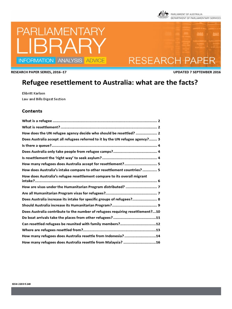 Refugee Resettlement To Australia What Are The Facts | PDF | Refugee ...