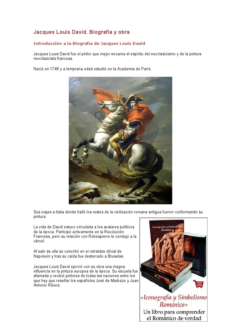Jacques Louis David | PDF | Pinturas | Retrato