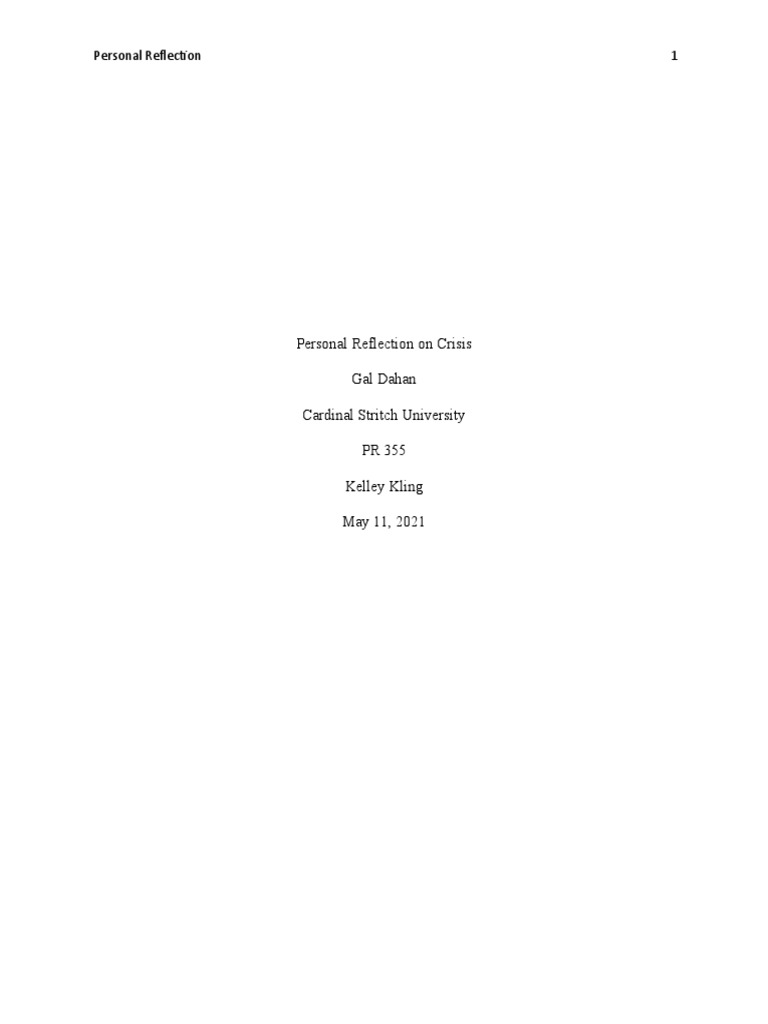 Personal Reflection on COVID-19 Crisis | PDF | News | Social Media
