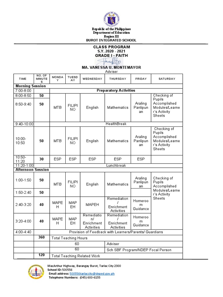 Consolidated Class Prog Sy 2020 2021 | PDF | Social Institutions ...