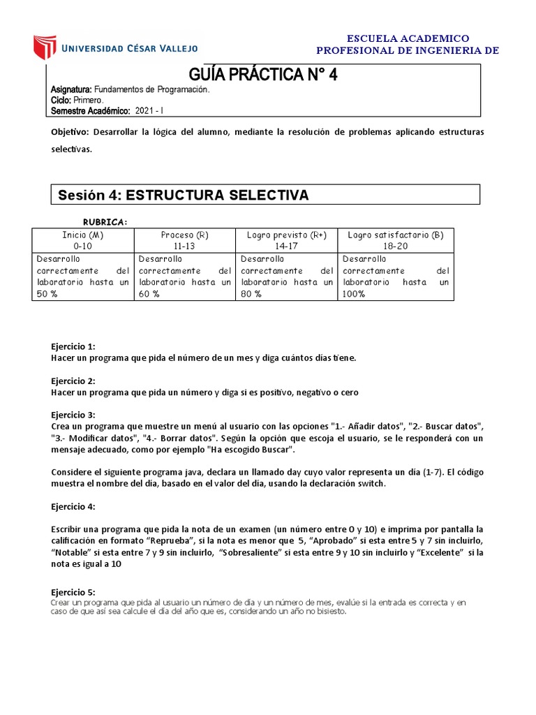 Guia Practica 4 | PDF