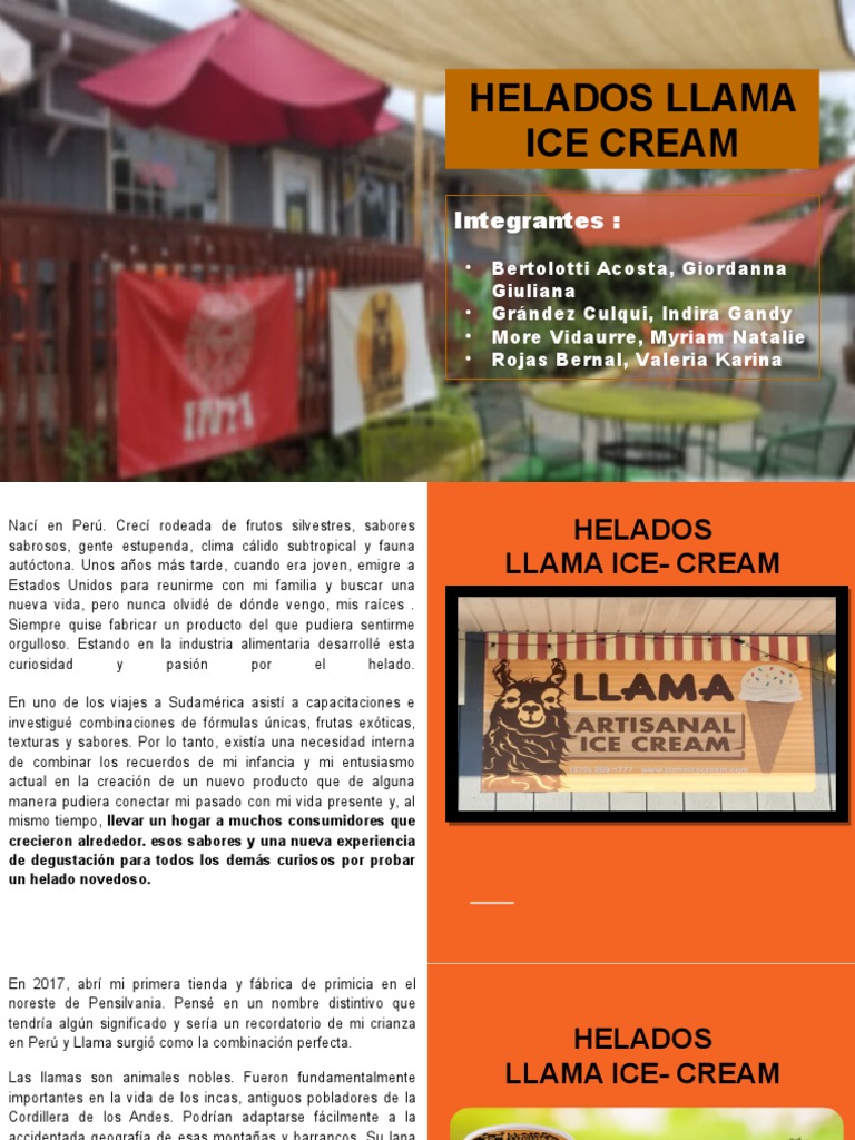 Helados Llama Ice Cream | PDF | Industria de alimentos | Comida y bebida
