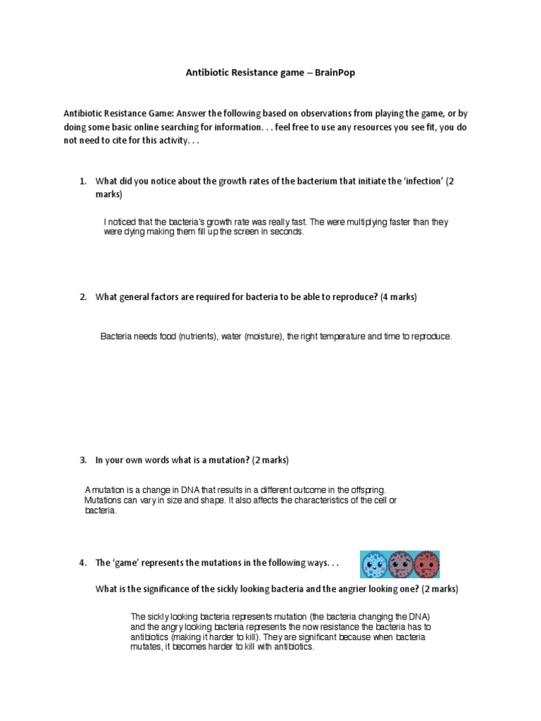 Antibiotic Resistance Game | PDF | Antimicrobial Resistance | Bacteria
