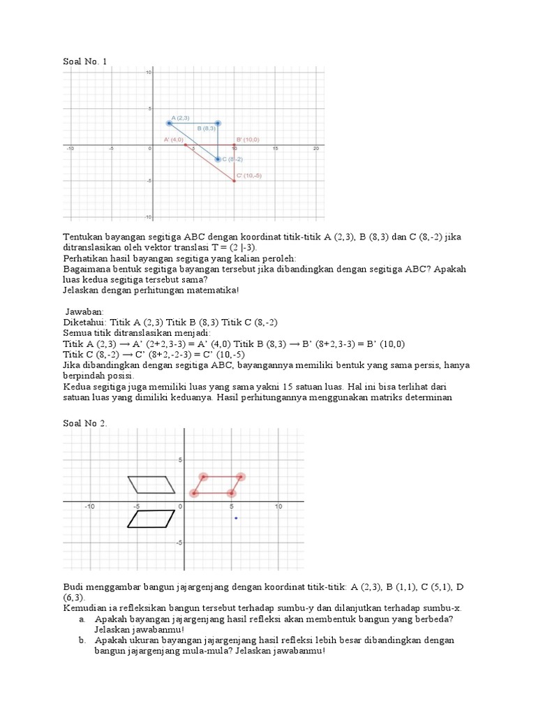 Transformasi Geometri dan Refleksi | PDF | Metode & Bahan Ajar