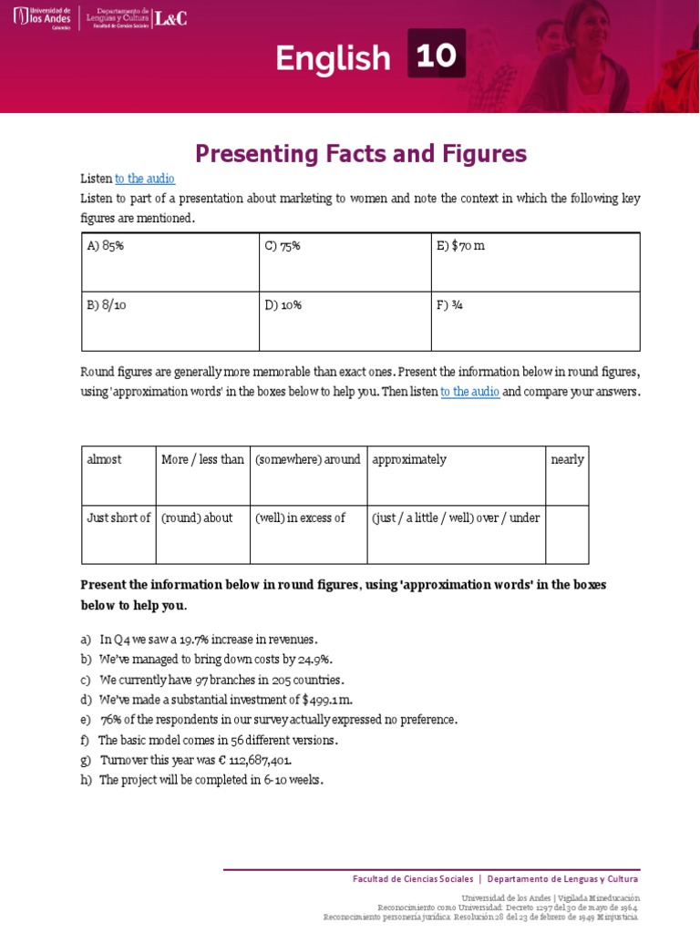 Presenting Facts and Figures