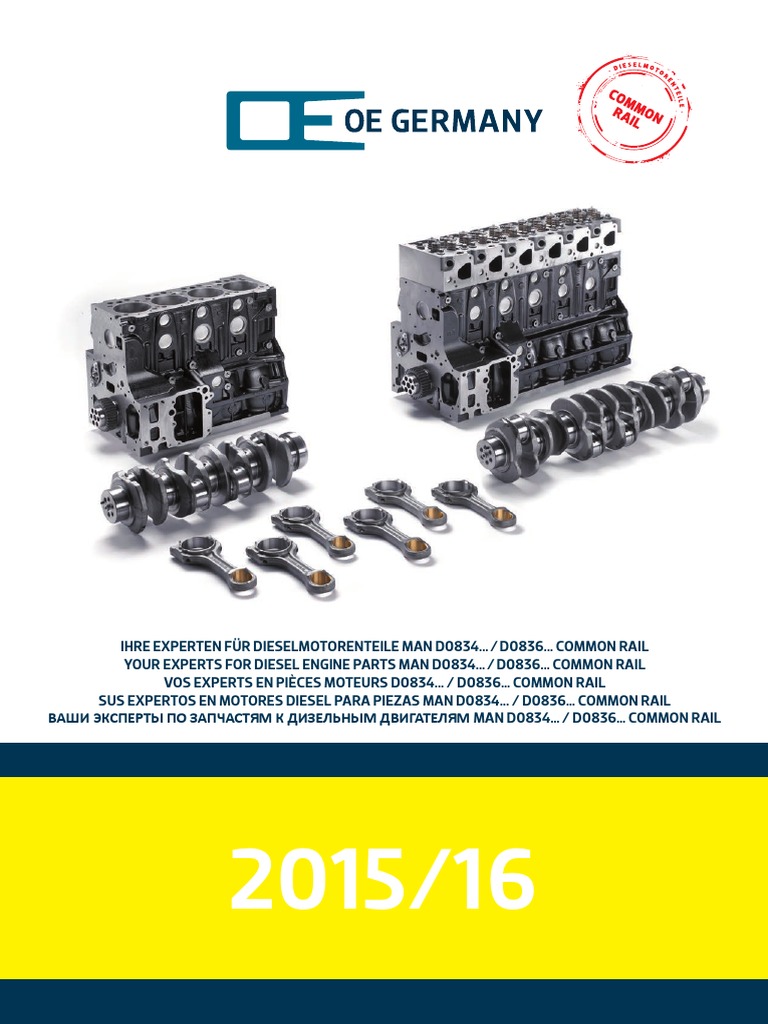 MAN Diesel Parts Common Rail D0834/D0836 | PDF | Machines | Components