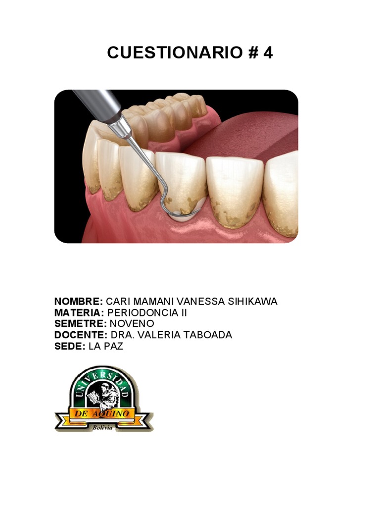 CUESTIONARIO# 4 Perio II | Descargar gratis PDF | Hueso | Ciencias de la Salud