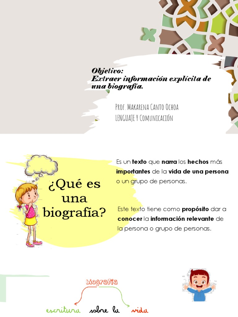 La Biografía y La Autobiografía 5to | PDF