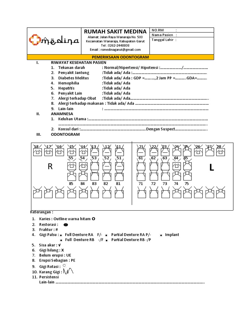 RM 3 Odontogram | PDF