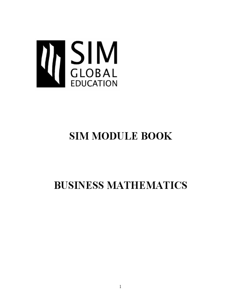 Business Mathematics Module Book | PDF | Numbers | Factorization
